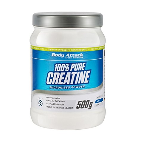 Body Attack 100% Pure Vegan Creatine-2x500g Pulver, hochwertiges ...