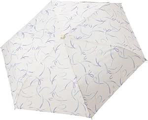 Amazon | aquas hack(アクアスハック) 折りたたみ傘 自動開閉 雨傘 リボン柄 ブランド グラスファイバー 丈夫 レディース 54cm 10002056 オフホワイト ...