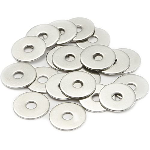 M8 Washers, M8 x 20mm Metal Flat Penny Washers Thickness 1.5mm- A2 304 Stainless Steel Washers ...