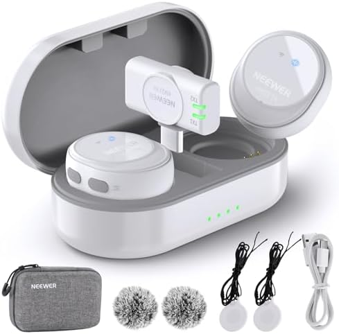 Amazon.com: NEEWER Wireless Button Lavalier Microphone System ...
