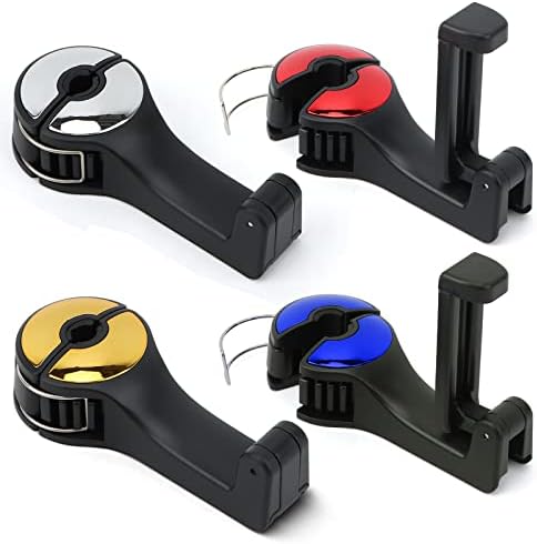 AOPULE Car Headrest Hidden Hook,2 in 1 Car Seat Hooks for Purses and ...
