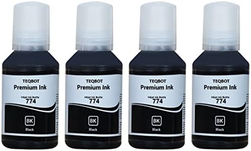 Teqbot Refill Ink 774 Black Pack 4 for Epson M100 M105 M200 M205 L605 ...