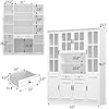 Amazon.com: MOUMON Large Kitchen Hutch Storage Cabinet with Adjustable ...