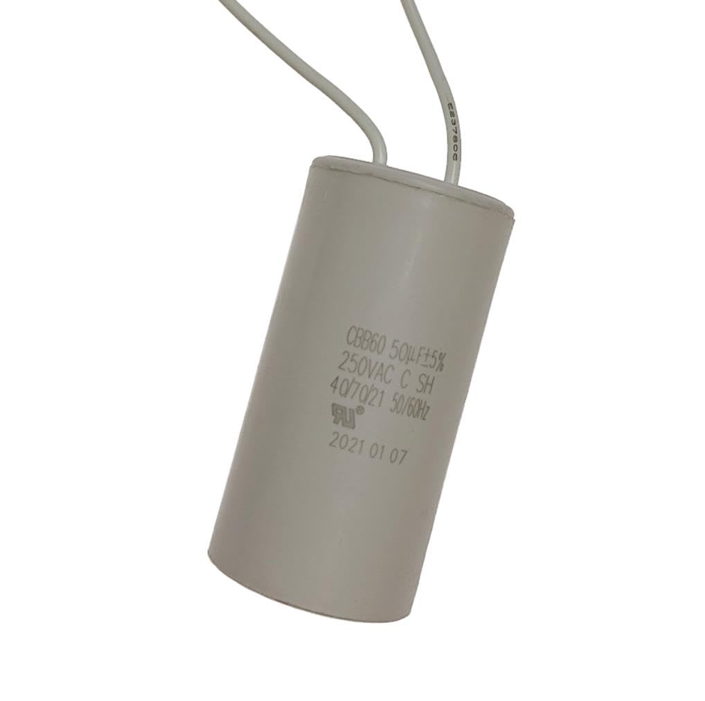 COCAPCO 250VAC 50uF 50MFD CBB60 Motor Run Capacitor 2 Wires 50 Uf MFD ...