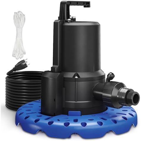 Amazon.com : SURAIELEC Pool Cover Pump, 1/4 HP Automatic Water Pump for ...