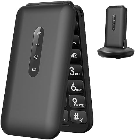 4G Flip Mobile Phone for Elderly,Big Button Mobile Phone for Seniors,Easy to Use Basic Mobile ...