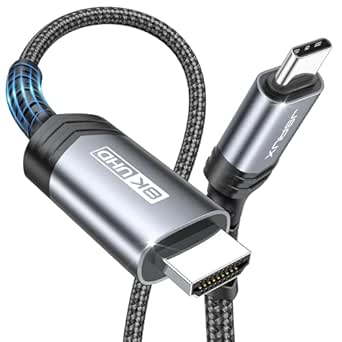 Amazon.com: JSAUX USB C to HDMI 2.1 Cable [8K@60Hz,4K@240Hz] 6.6FT ...