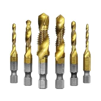 High Speed Steel Tap Drill Bit Set Shank Composite Tap Set (6pcs) For ...