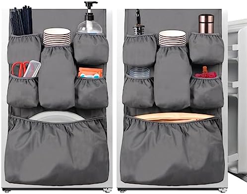 Amazon.com - Rexmica Mini Fridge Organizer, Fridge Dust Cover with 14 ...