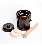 Kenley Fermentation Crock Jar 2 Litre - Stoneware Pot for Fermenting or ...