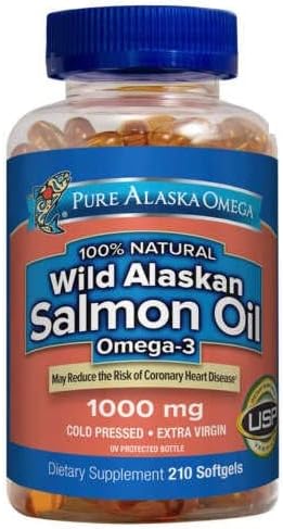 Amazon.com: Pure Alaska 1000mg Omega-3 Wild Alaskan Salmon Oil Softgels ...