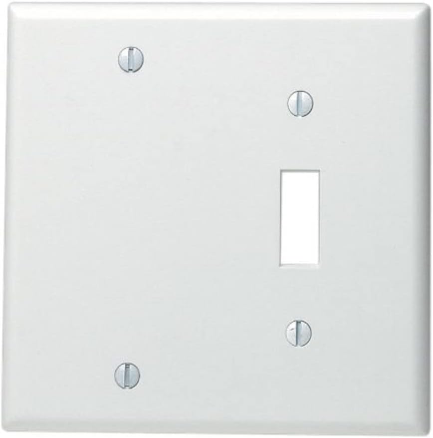 Leviton 88006 2-Gang 1-Toggle 1-Blank Device Combination Wallplate ...