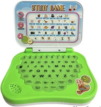 HK Toys Kids Laptop Learning Pad with LED Screen Learning Alphabet ...