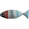 Amazon.com: Creative Co-Op Embroidered Cotton Knit Fish Shaped Pillow ...