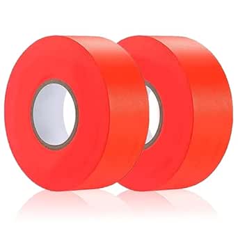 Hubaow 2 Pack Orange Flagging Tape, Non-Adhesive Plastic Ribbon, 1" x ...