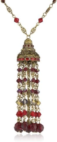 Amazon.com: Sorrelli "Ruby Cocktail" Long Strand Ornate Red and Gold ...