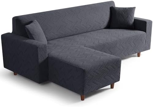 Amazon.com: VANSOFY Couch Cover L Shape Washable Sofa Cover 1-Piece L ...