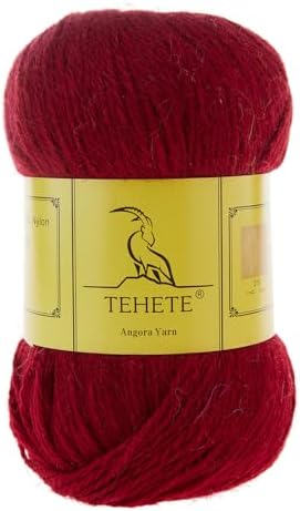 Amazon.com: TEHETE Angora Wool Yarn for Crocheting Soft Luxurious Fuzzy ...