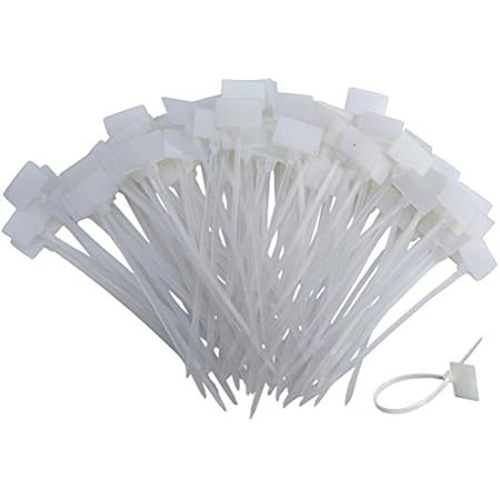 Amazon.com: 200 Pieces Nylon Cable Marker Ties,Self-locking Cord Tags ...