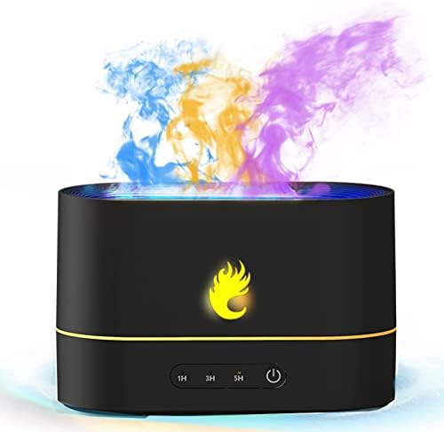 TONIFAY Humidifiers Flame Essential Oil Diffuser fire with Flame Night ...
