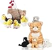 Amazon.com: XYHQYB 9 in 1 Chicken Stuffed Animal, Stuffed Chicken Toys ...