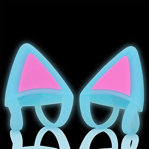 Amazon.com: WeThinkeer Cat Ears for Headphones, Pink Cute Headset Cat ...