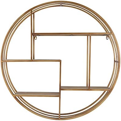 Amazon.com: Tangkula Round Wall Shelf, Wall-Mounted Circular Shelf ...