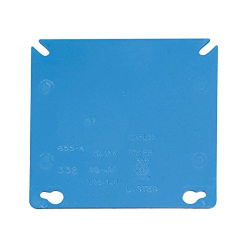 Carlon Lamson & Sessons A400R-CAR 4" Square Two Gang Blank Box Cover ...