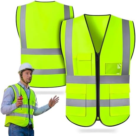 Hi Vis Vests for Women Men, High Visibility Reflective Safety Vests ...