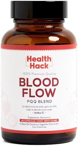 Health Hack Blood Flow con PQQ y Coq10 | Suplemento Circulación ...