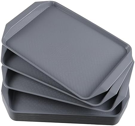 Amazon.com | Callyne 12-Pack Plastic Fast Food Trays, Cafeteria Serving ...