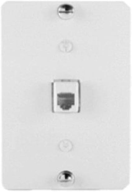 Legrand On-Q WP2002WH Terminating Wall Phone Plate, Single 1 Gang 6P6C ...