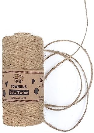 TOWNBUS - 100 Feet / 30 Meters of 5 ply Raw Natural Jute Cord | Twine ...