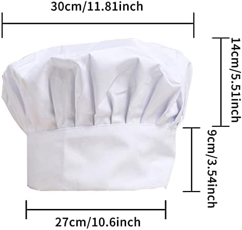 Chef Hat, Chefs Hat with Adjustable Elastic Band, Chef Hats for Men ...