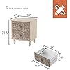 Amazon.com: HOMPUS 2-Drawer Farmhouse Nightstand, Fully Assembled Boho ...