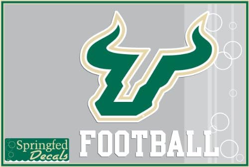 Amazon.com: USF BULLS FOOTBALL w/BULL HORNS Vinyl Decal South Florida ...