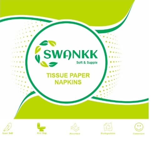 Swankk 1Ply Eco-Friendly Soft Tissue Paper Napkins (Pack of 3, 150 ...