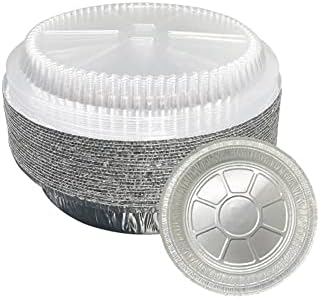 Amazon.com: 9-inch Aluminum-Foil Pie Pans with Lid – Round Disposable ...