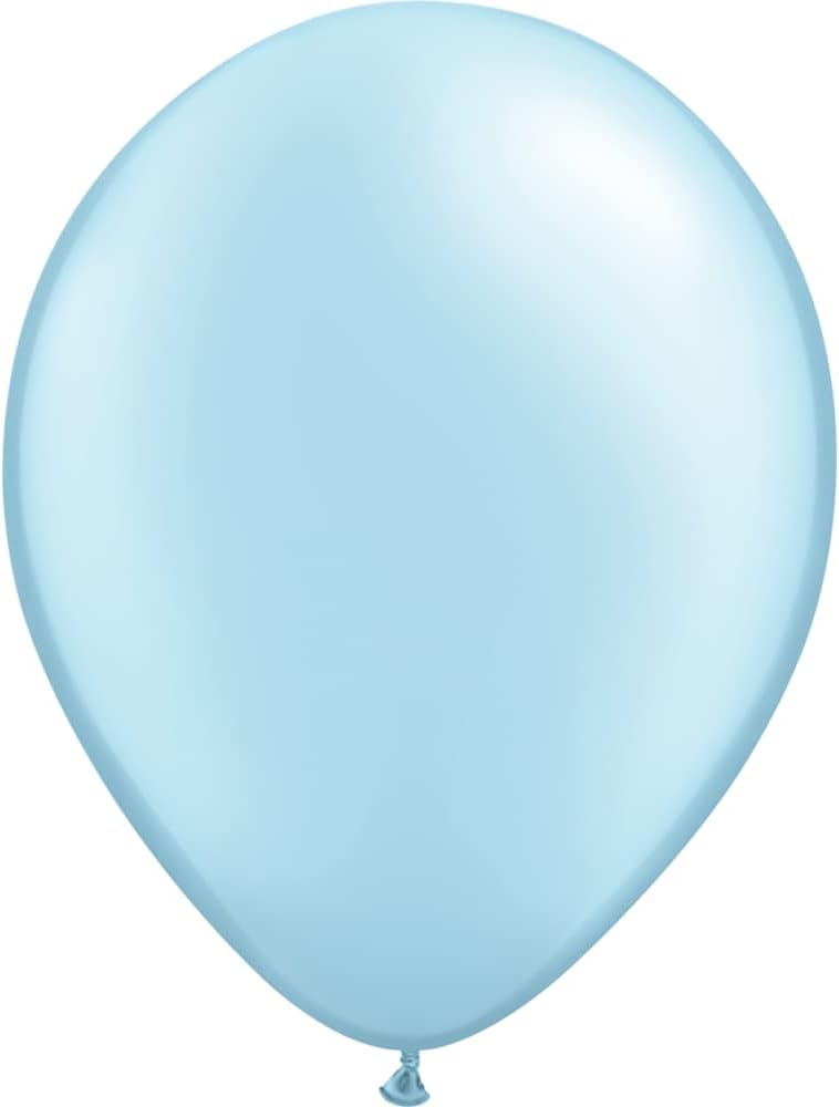 Amazon.com: Qualatex 16" Pearlized Light Blue Latex Balloons (50ct ...