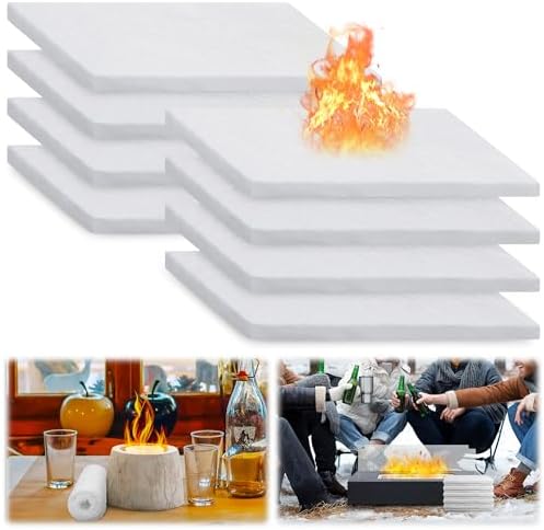 Amazon.com: Landical 50 Pcs Tabletop Fire Pit Ceramic Wool Wick Sponge ...