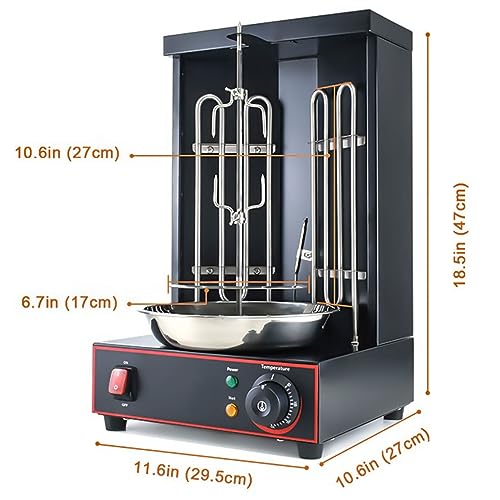 Electric Vertical Rotisserie Shawarma Broiler Kebab Grill Machine ...