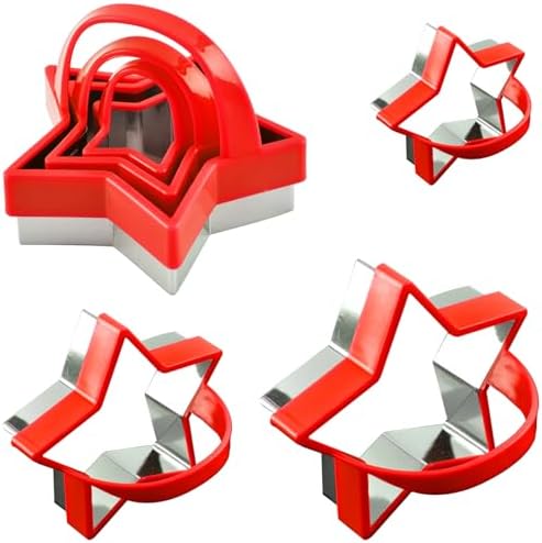 Amazon.com: 4th of July Star Cookie Cutters with Handle Set, 3pcs ...