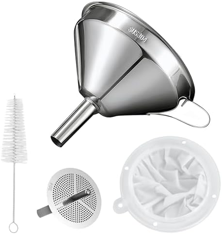 Amazon.com: KALAVE Premium Stainless Steel Funnel, 5 Inch Food Grade ...