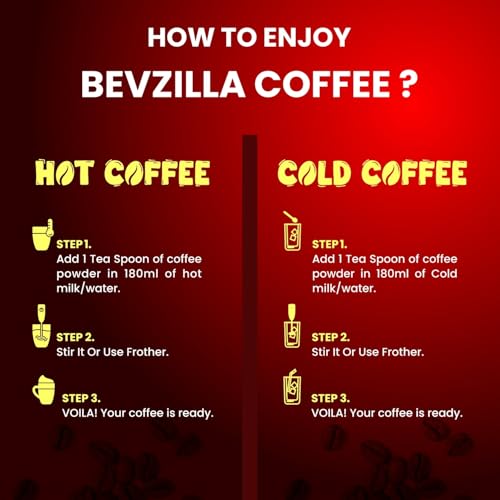 Bevzilla 100% Arabica Instant Coffee Powder - 400g (200g x 2 Jars ...