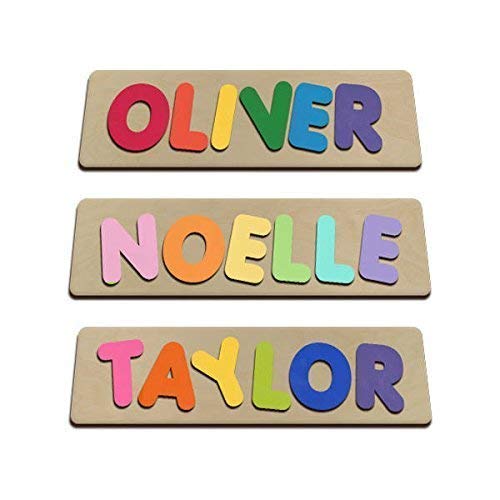 Amazon.com: Funky Fonts Personalized Wooden Name Puzzles Child's Name ...