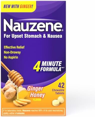 Amazon.com : Nauzene Upset Stomach & Nausea Relief with Ginger | 4 ...