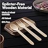 H&S Set de Cuberteria Desechable - 150x Cubiertos de Madera Desechables ...