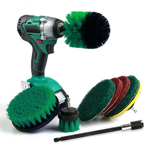 WHIZZO 9Pcs Cleaning Drill Brush Cleaner Combo Tool Kit Electric Drill ...