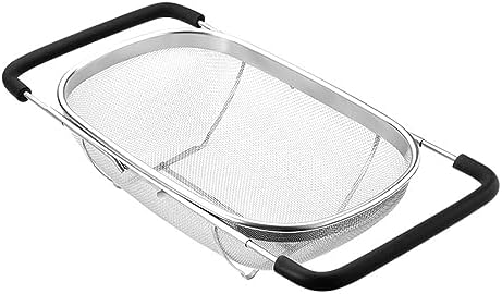 Amazon.com: Fine Mesh Colander Over The Sink 6 Quart Stainless Steel ...