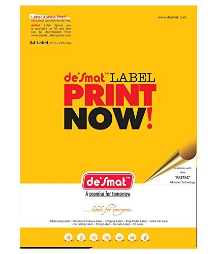 Desmat A4 Size Paper Labels For Laser, Inkjet & Copiers (8 Label Sheet ...